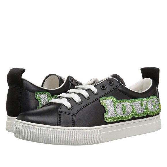 Marc Jacobs | Shoes | Marc Jacobs Love Embellished Empire Black Sneaker ...